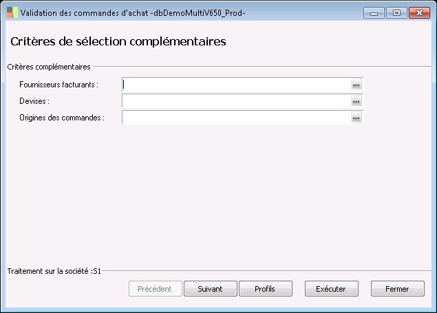 Validation des commandes d'achat